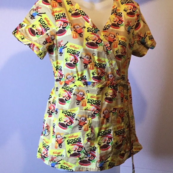 koi | Tops | Koi Kathryn Kelloggs Coco Pops Scrub Top Szsmall | Poshmark